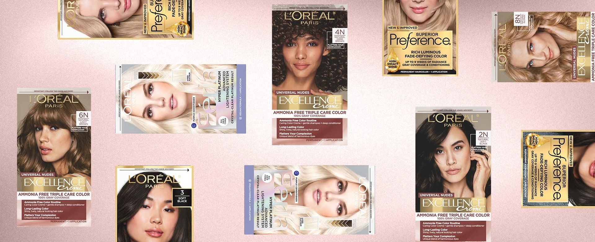 loreal box colours