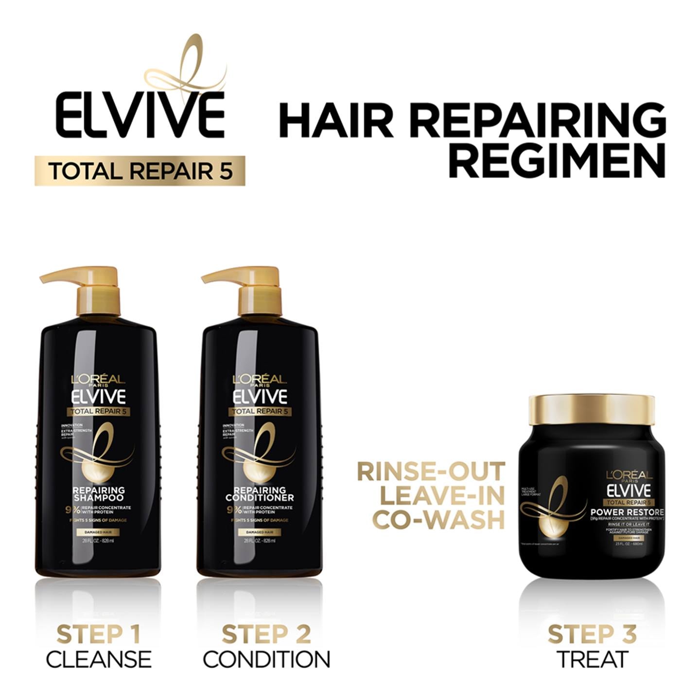 Elvive Total Repair 5 Shampoo & Conditioner - L'Oréal Paris