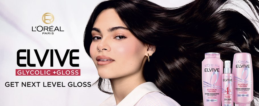 Elvive Glycolic + Gloss Shine Boosting Shampoo | L'Oréal Paris