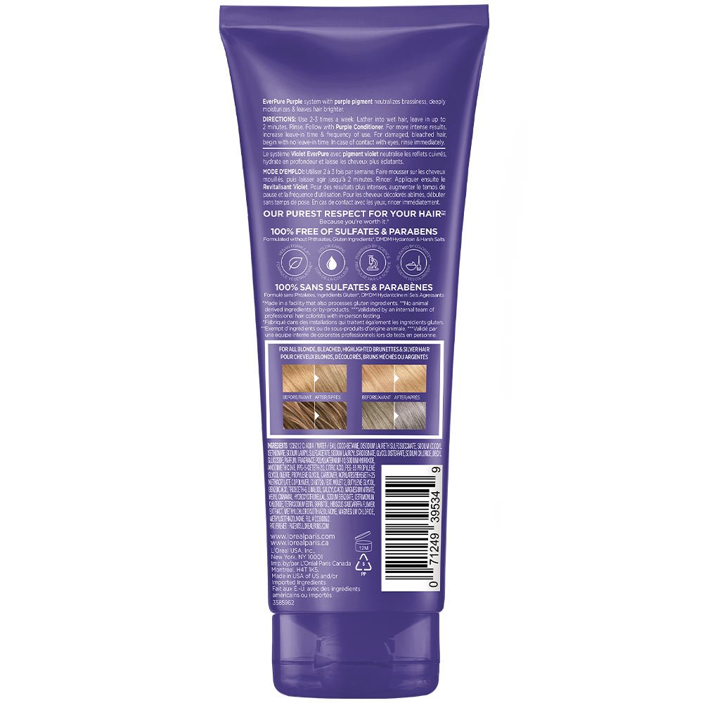 EverPure Sulfate Free Purple Shampoo for Toning Hair | L'Oréal Paris