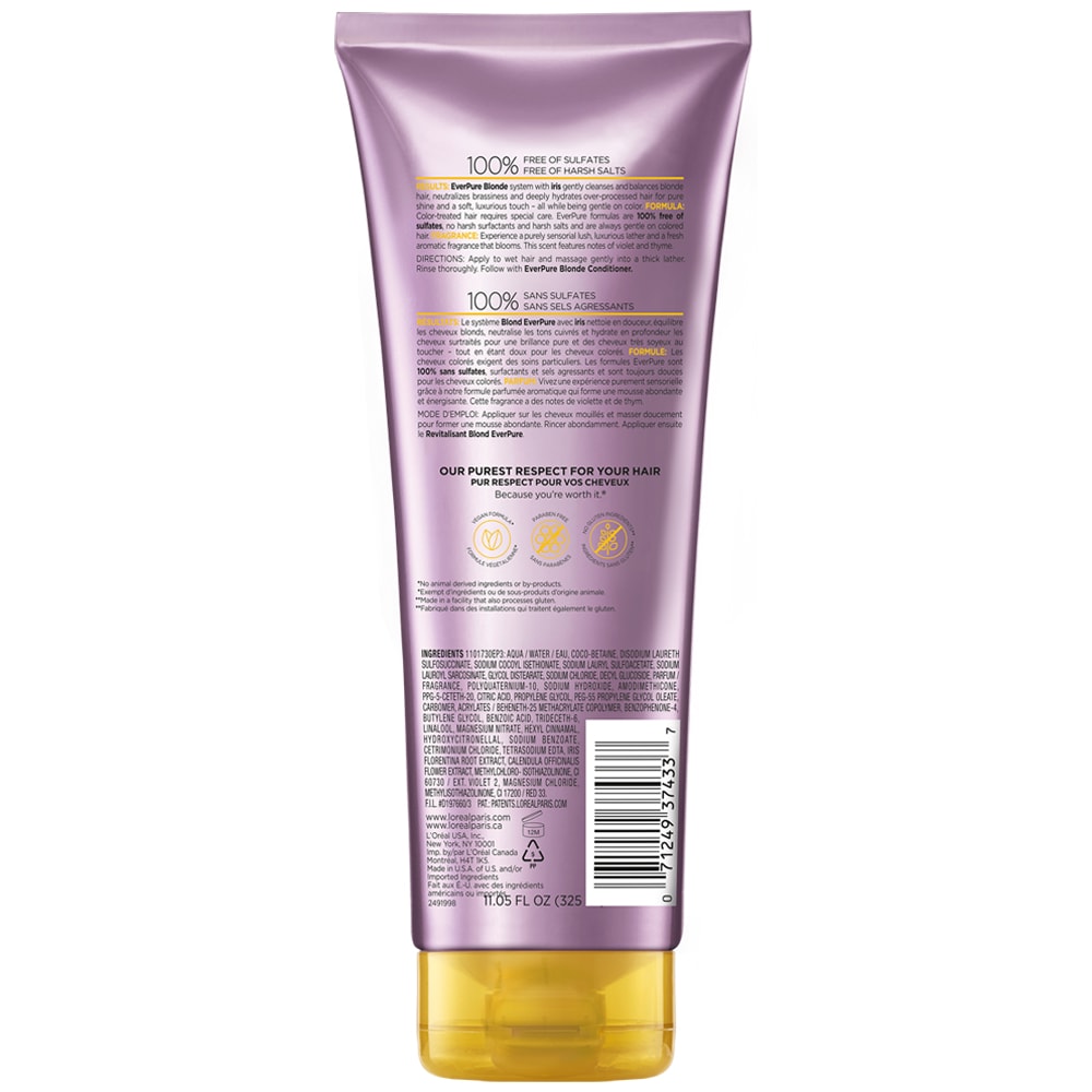 EverPure Sulfate Free Blonde Hair Shampoo with Iris - L'Oréal Paris