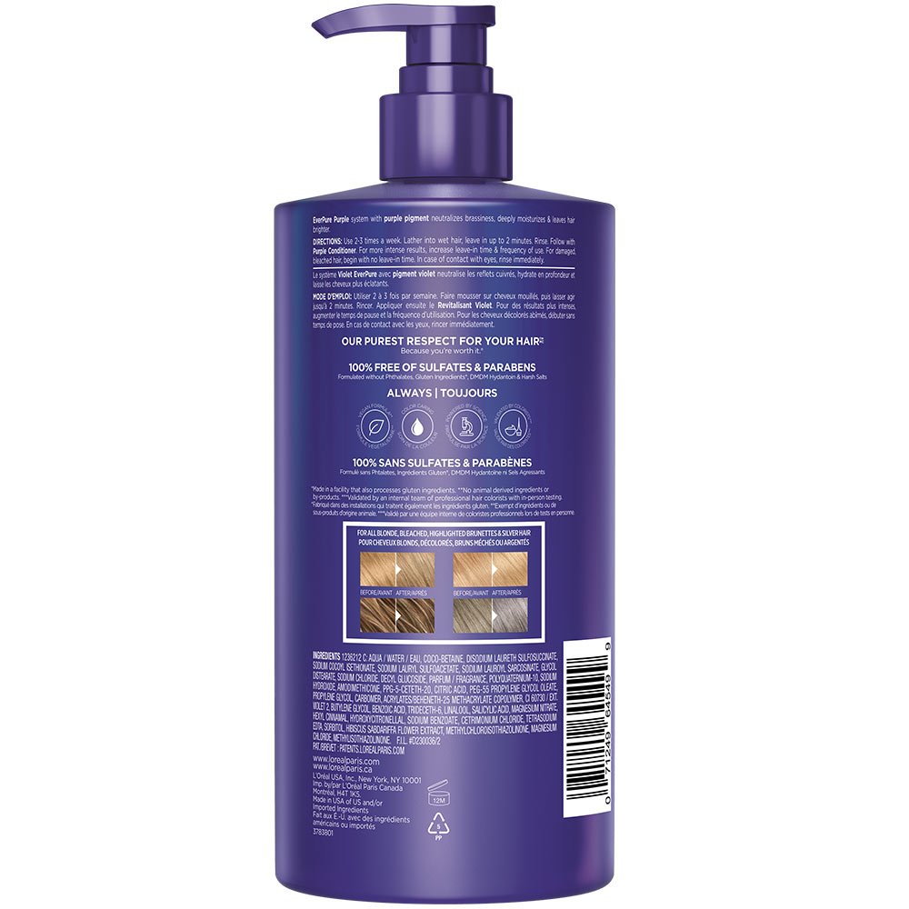 Shampoo Sulfate Free Purple Shampoo For Blonde And Bleached Hair L 4209
