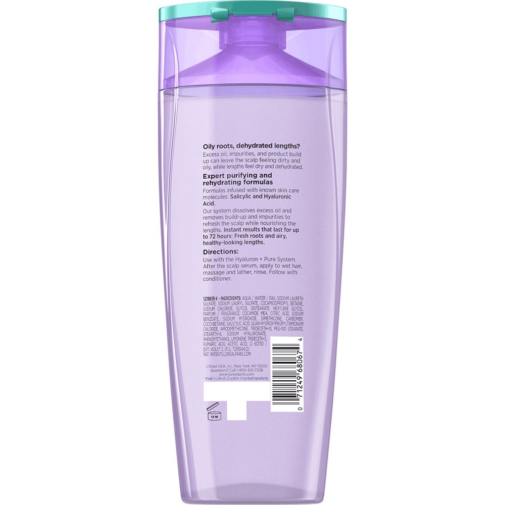 Shampoo Hyaluron Plus Pure 72H Purifying Shampoo for Oily Hair | L ...
