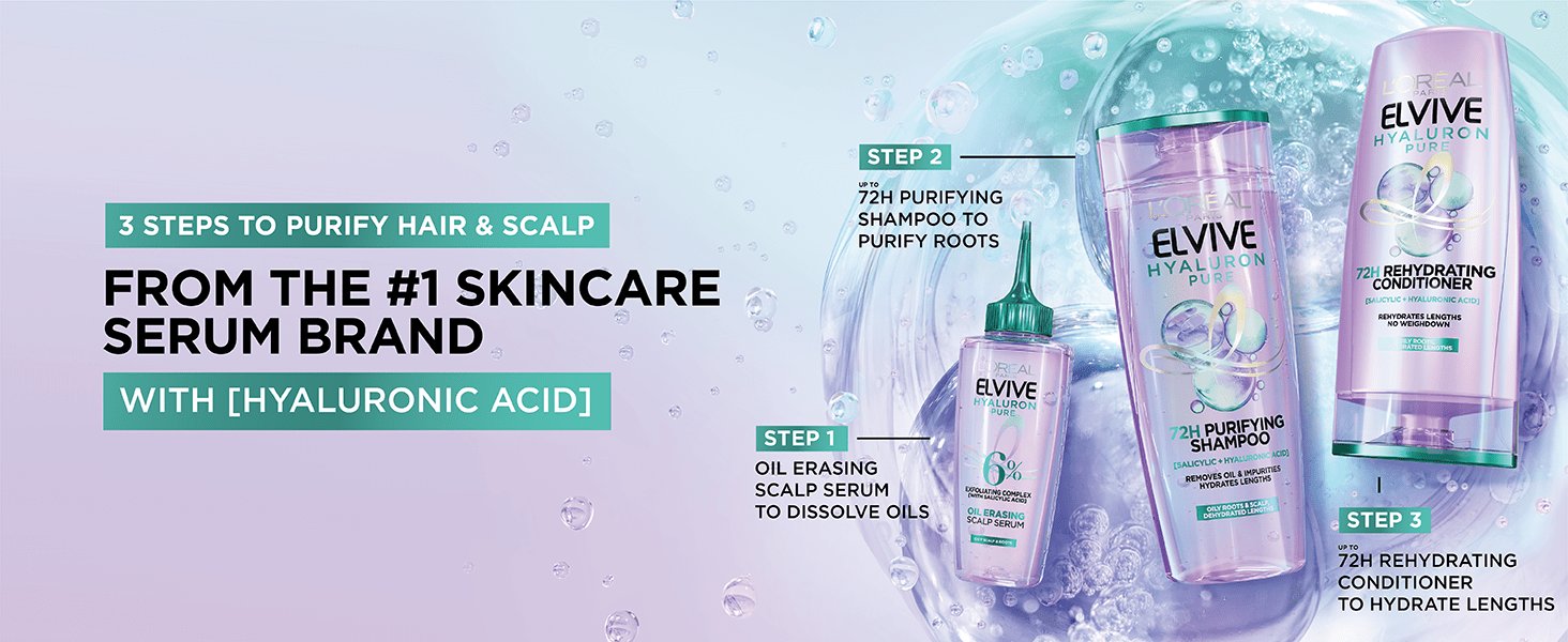 Shampoo Hyaluron Plus Pure 72h Purifying Shampoo For Oily Hair L