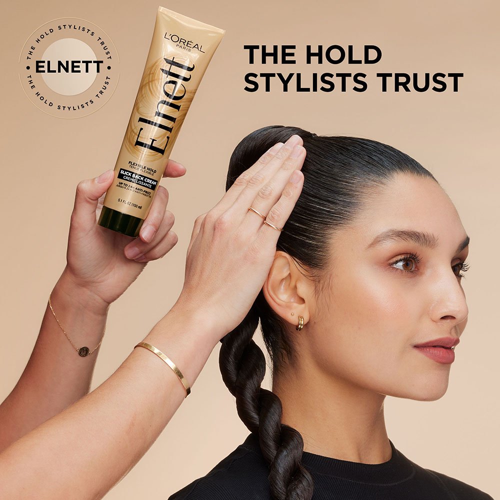 Elnett Anti-Frizz Slick Back Hair Styling Cream - L’Oréal Paris