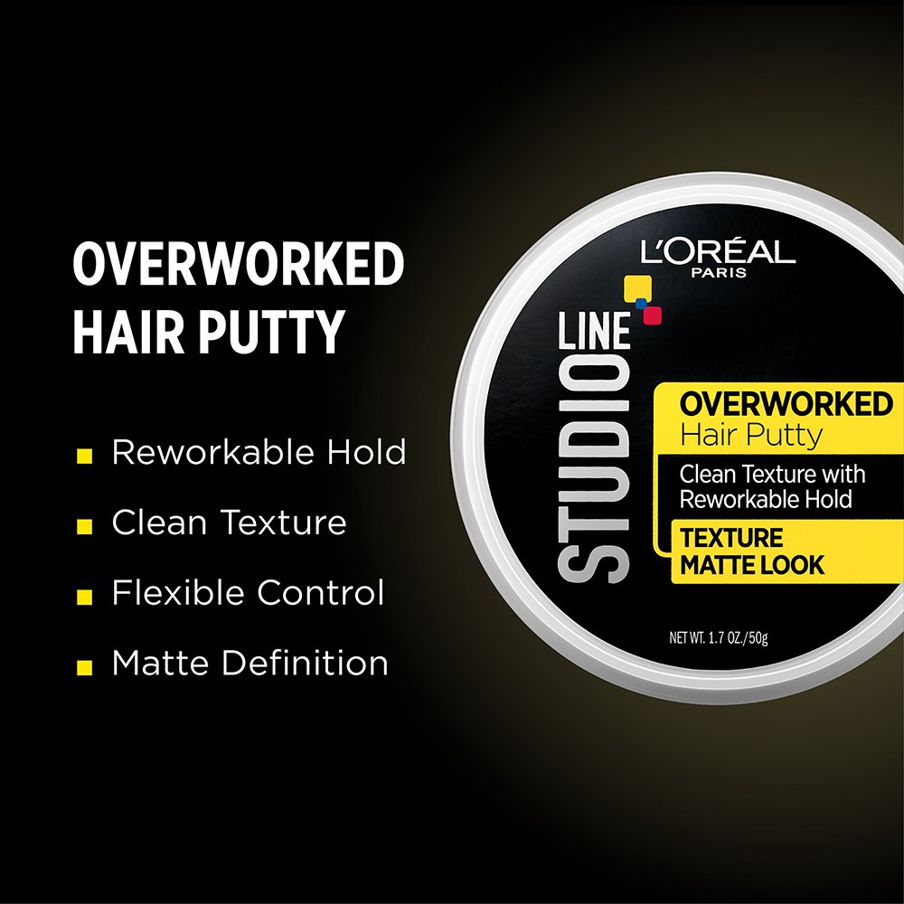 L'Oréal Studio Line Overworked Hair Putty For Hair Texture & Thickness