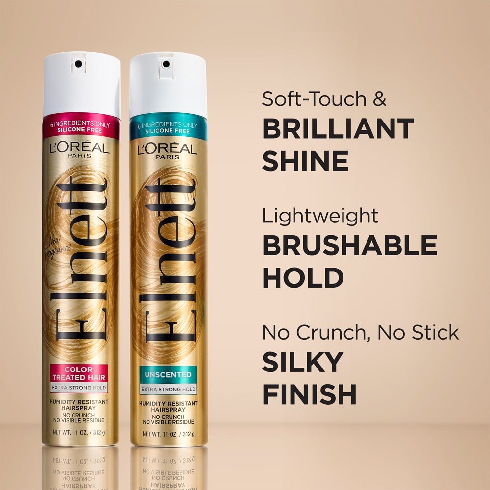 Elnett Satin Strong Hairspray, Color-Treated Hair - L'Oreal Paris