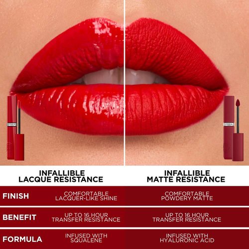 Infallible Lacque Resistance Shiny Lipstick - L'Oréal Paris
