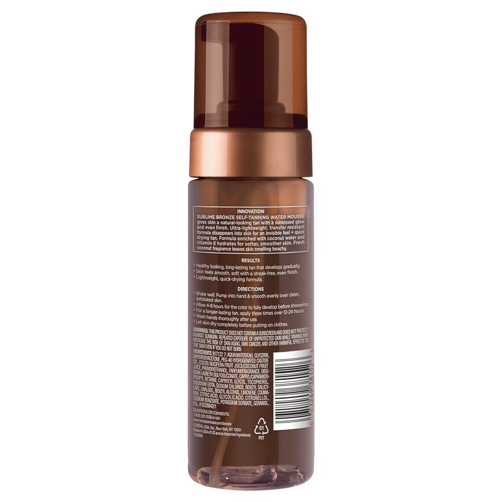 Sublime Bronze Self-Tanning Water Mousse - L'Oréal Paris